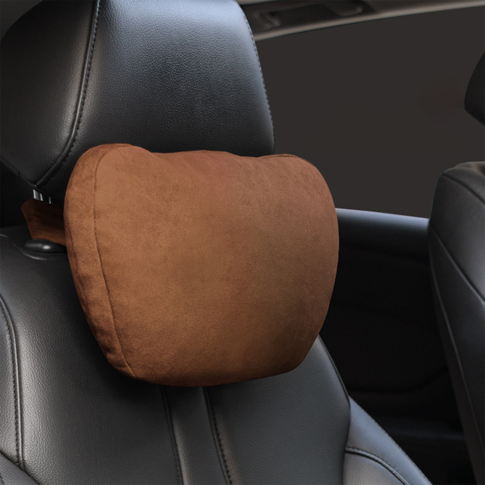 RuiJiao Car Headrest and Neck Pillow - Leather and Velvet Material for ...