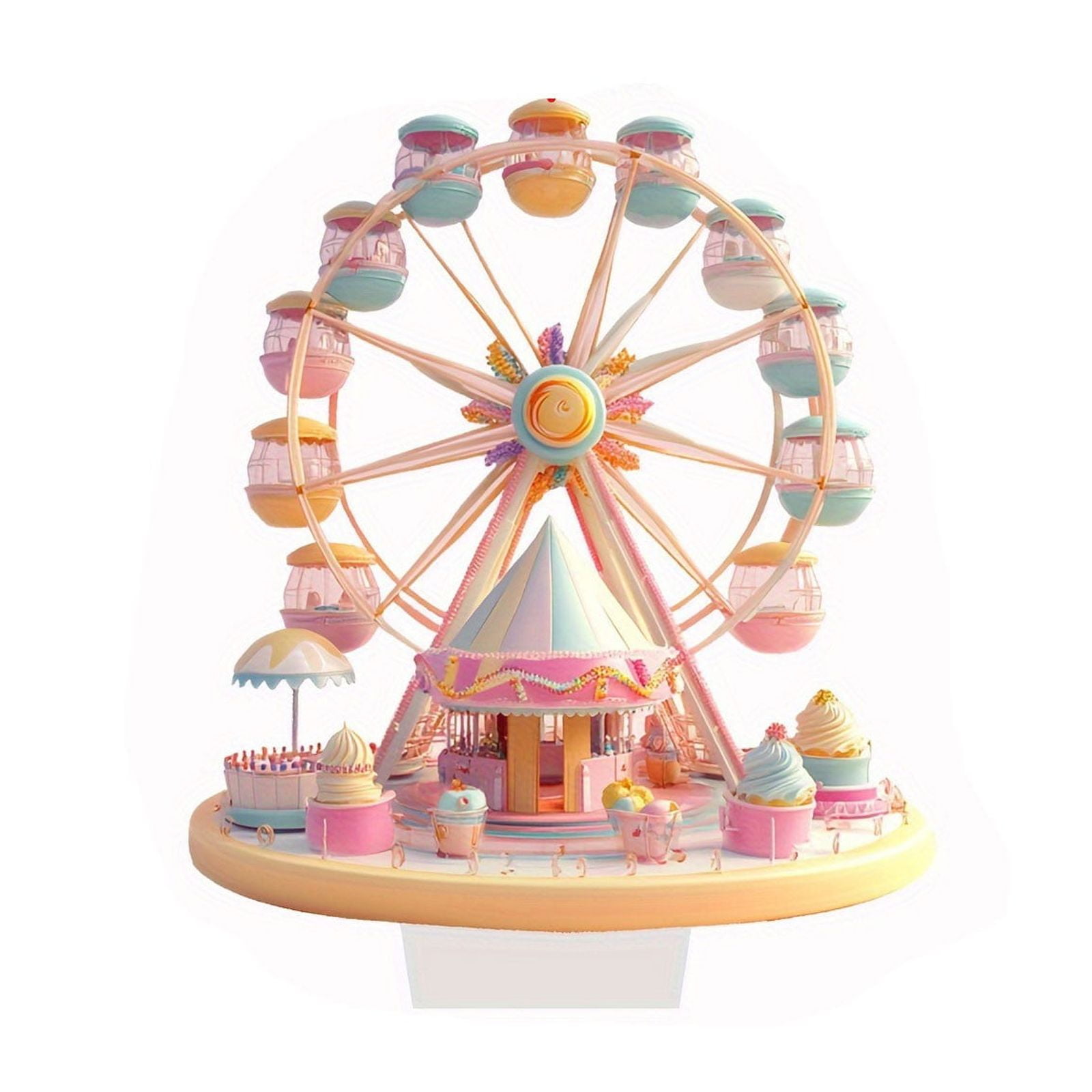 RuiJiao 2D Ferris Wheel Acrylic Sign Tabletop Decoration Table ...