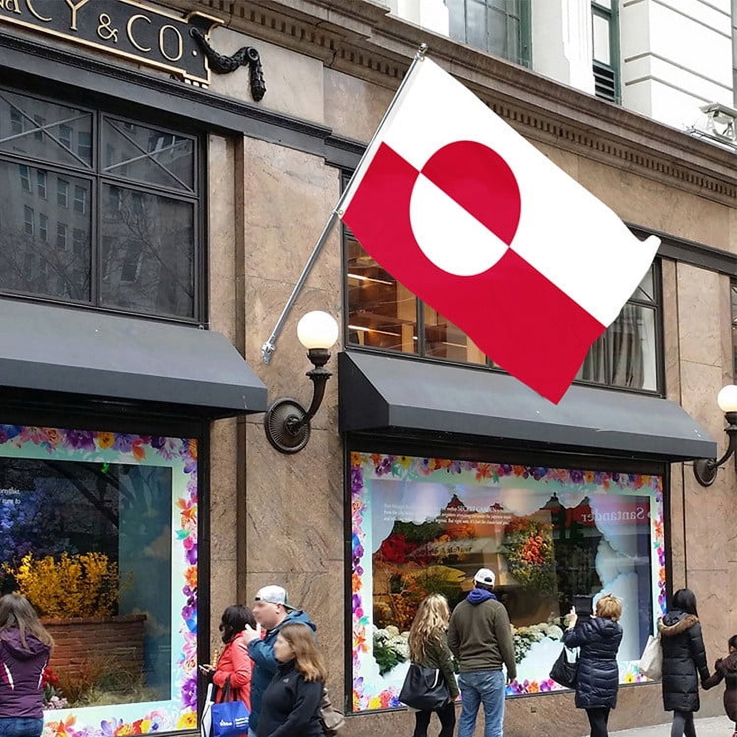 RuiJiao Clearance Greenland Flag | 90x150cm Polyester Material ...