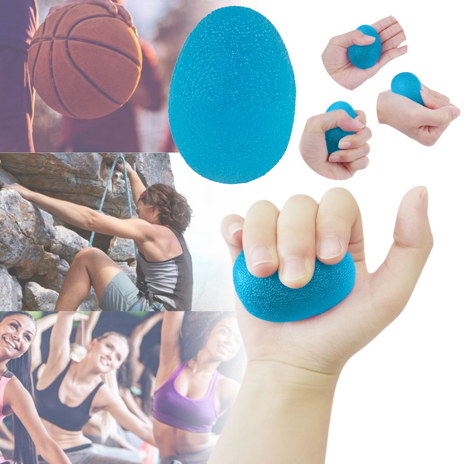 RuiJiao Clearance Hand Exercise Balls, Silicone High Elastic Egg Ball ...