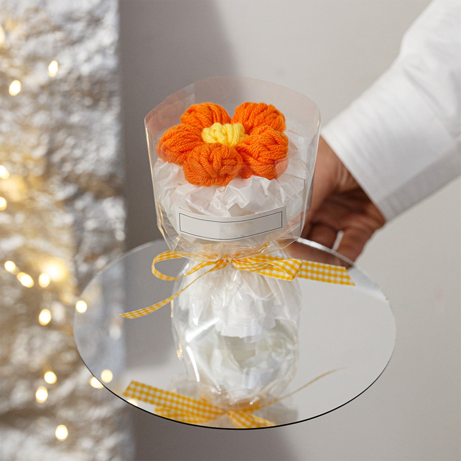 RuiJiao Handcrafted Knitted Puff Flower Bouquet - Perfect Mother's Day ...
