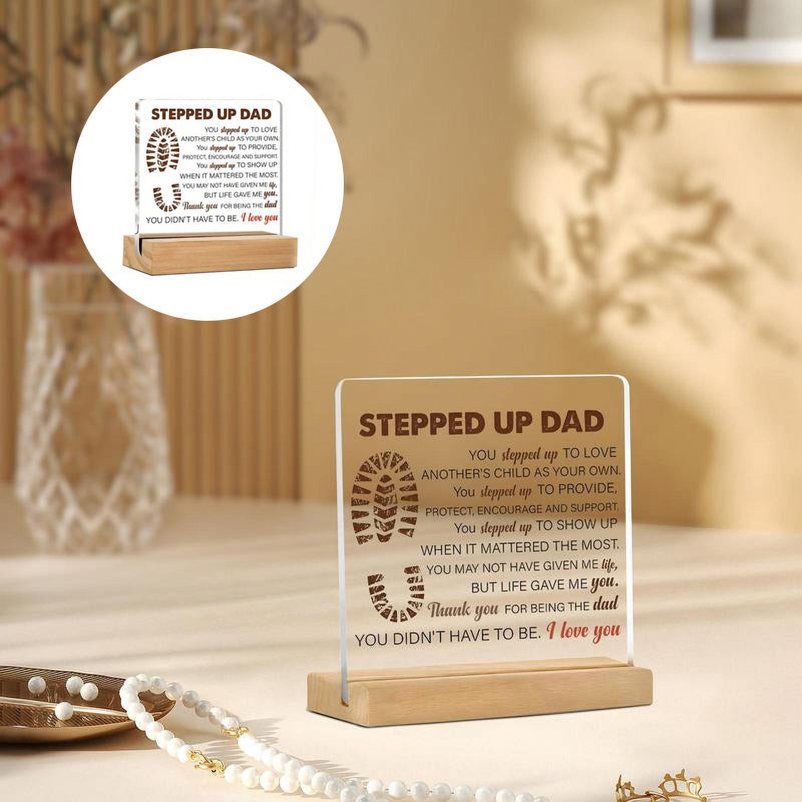 RuiJiao Heartfelt Acrylic 'Stepped Up Dad' Appreciation Plaque ...