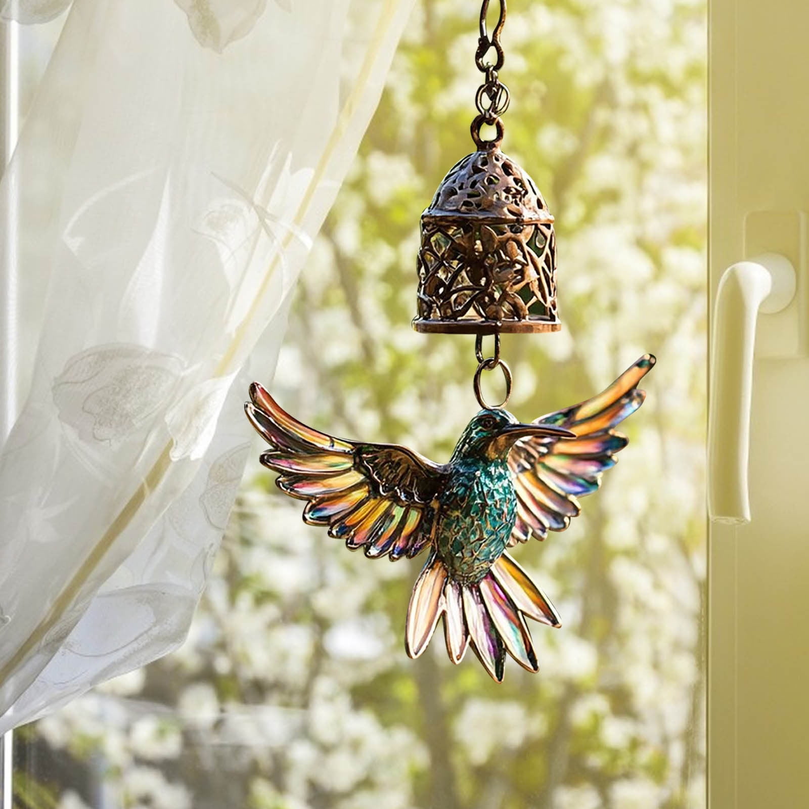 RuiJiao Clearance Hummingbird Wind Chimes Outdoor Decor - Hummingbirds ...
