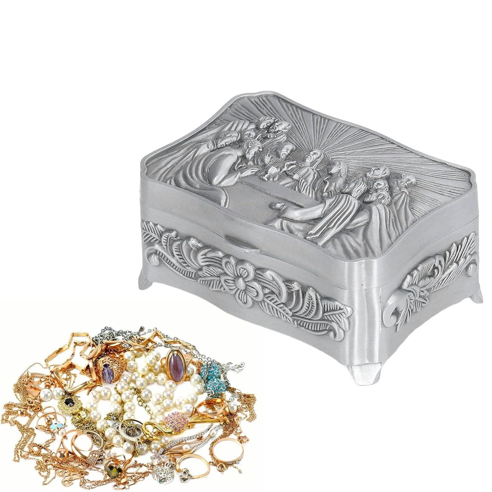 RuiJiao Clearance Last Supper Rosary Necklace Eucharistic Box, Catholic ...