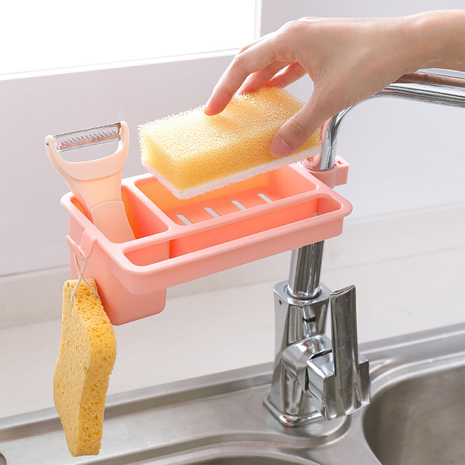 RuiJiao Multifunctional Plastic Kitchen Faucet Shelf - Sink Drainage ...