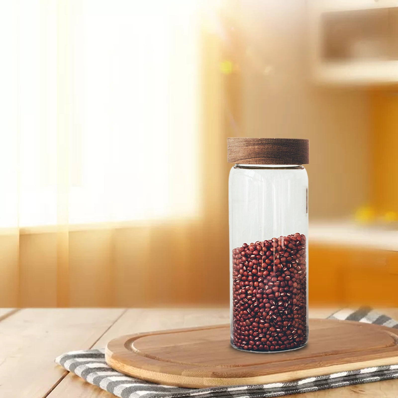 RuiJiao Multiple Specifi Airtight Glass Storage Jar with Lid - Vintage ...