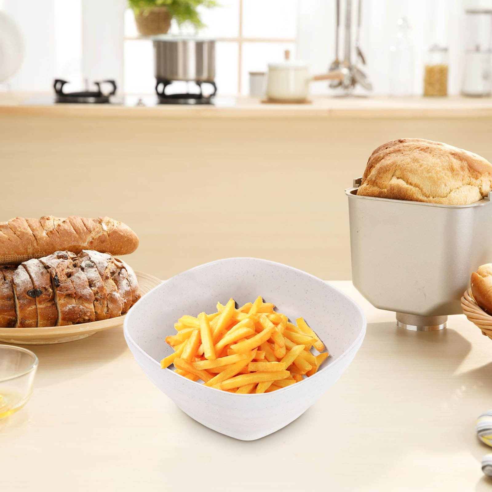 RuiJiao Plastic Snack Bowl Set,Lightweight Durable Salad bowls ...