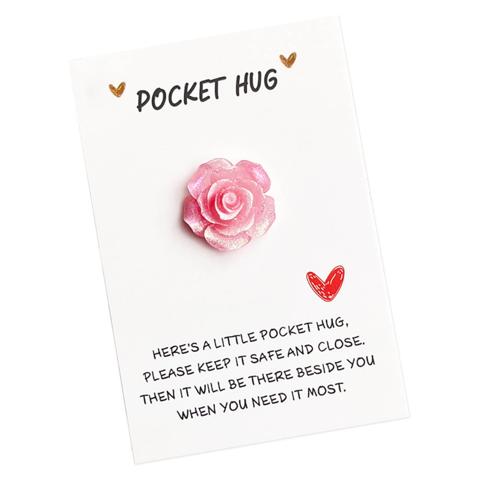 RuiJiao Pocket Hug Card with Gradient Glitter Roses - Multicolored ...