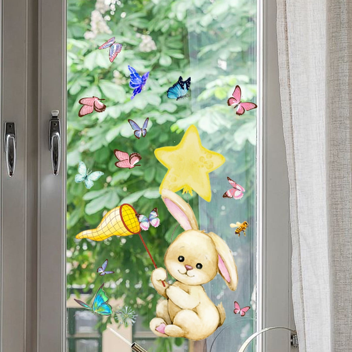 RuiJiao Premium Electrostatic Window Stickers - Double-sided Decorative ...
