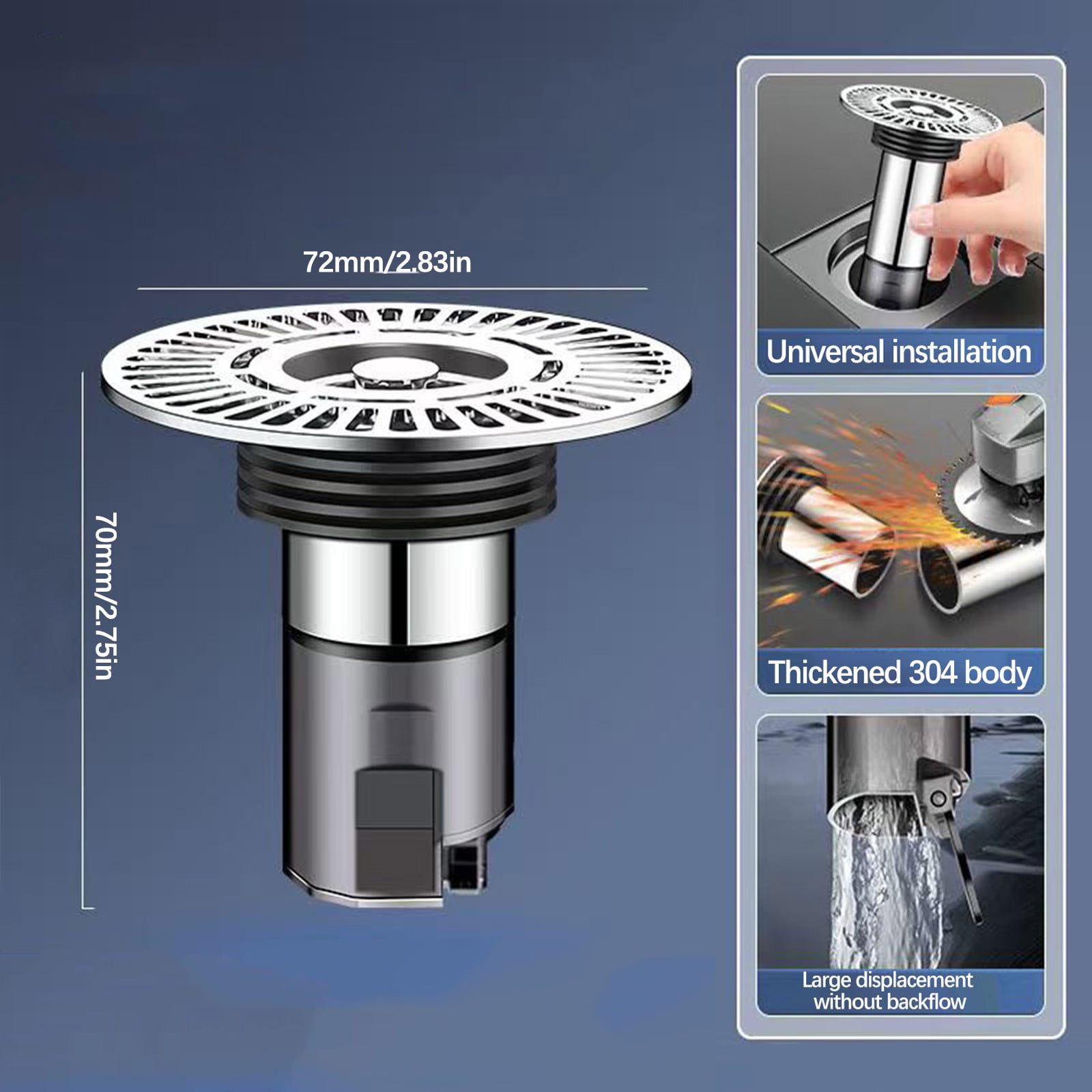 RuiJiao Premium Stainless Steel Floor Drain - Insect-Proof, Deodorizing ...