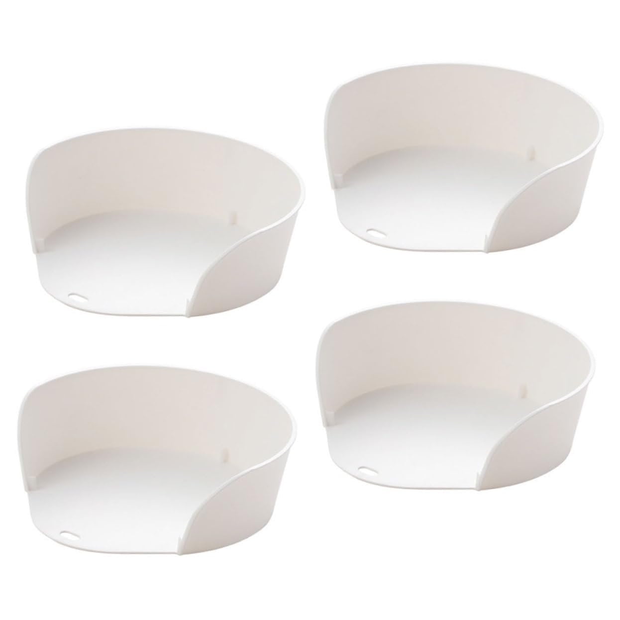 RuiJiao Round Vegetable Storage Containers - White Kitchen Organizers ...