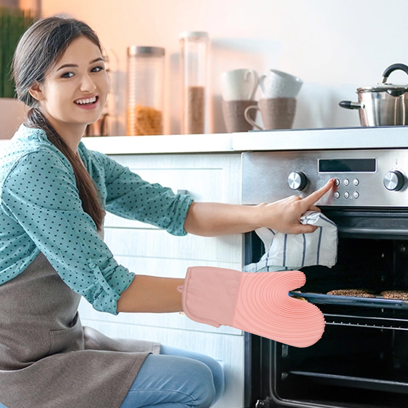 RuiJiao Thick Silicone Insulation Gloves - Heat Resistant for Microwave ...