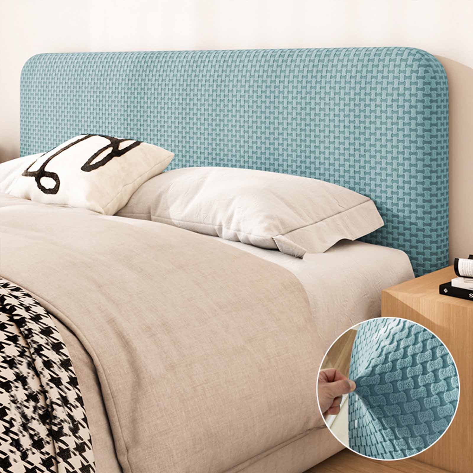 RuiJiao Universal Taffy Velvet Headboard Covers - Stretchable Knitted ...
