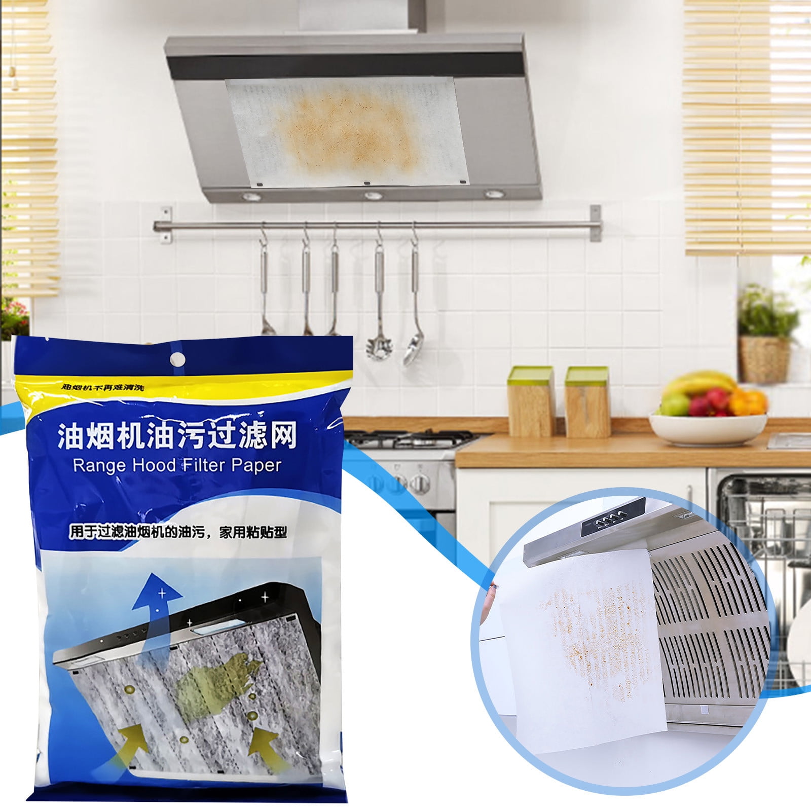 RuiJiao Disposable Non-Woven Oil Absorbent Filter Paper for Range Hoods ...