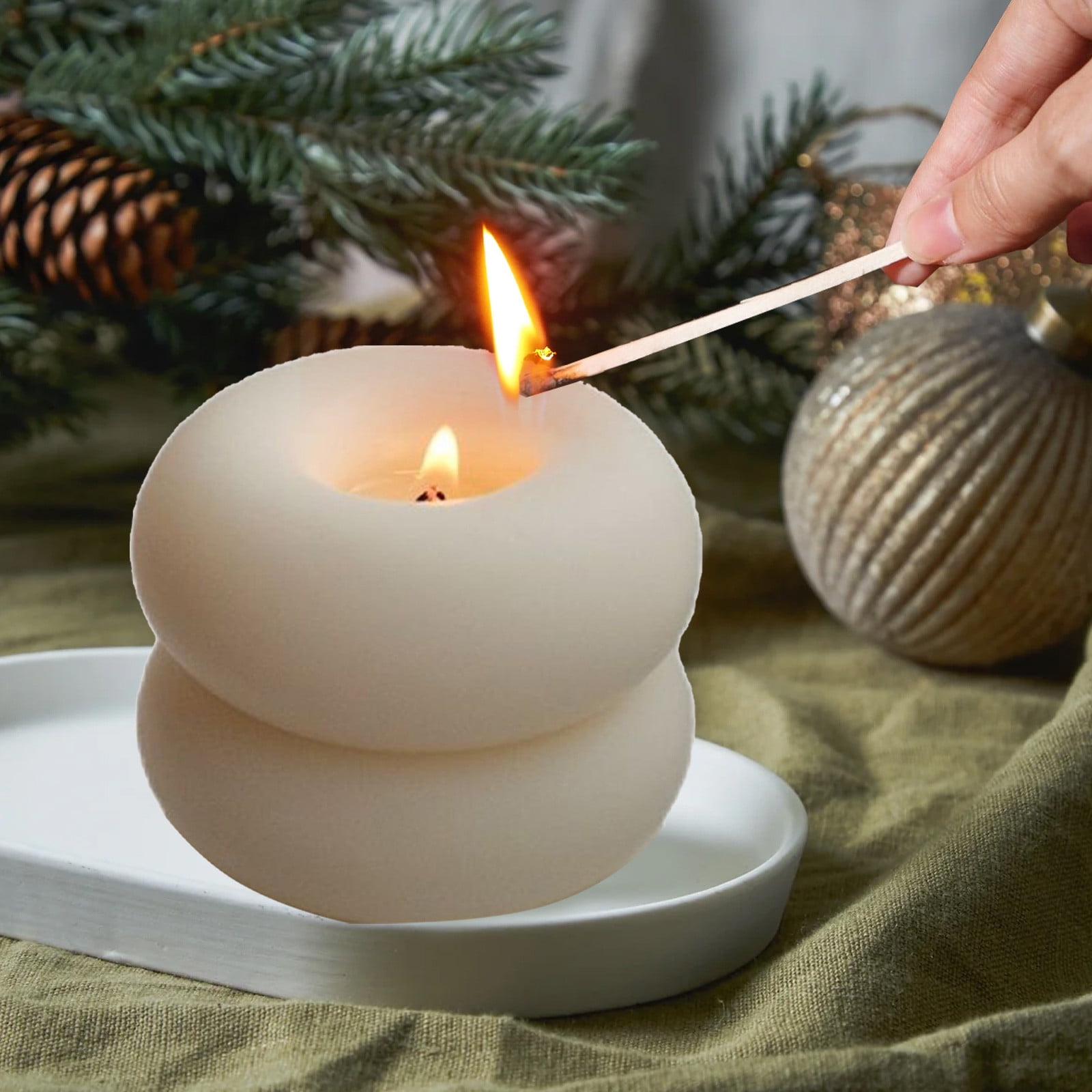 RuiJiao Floating Candles for Centerpieces, Round Burning Tea Light ...