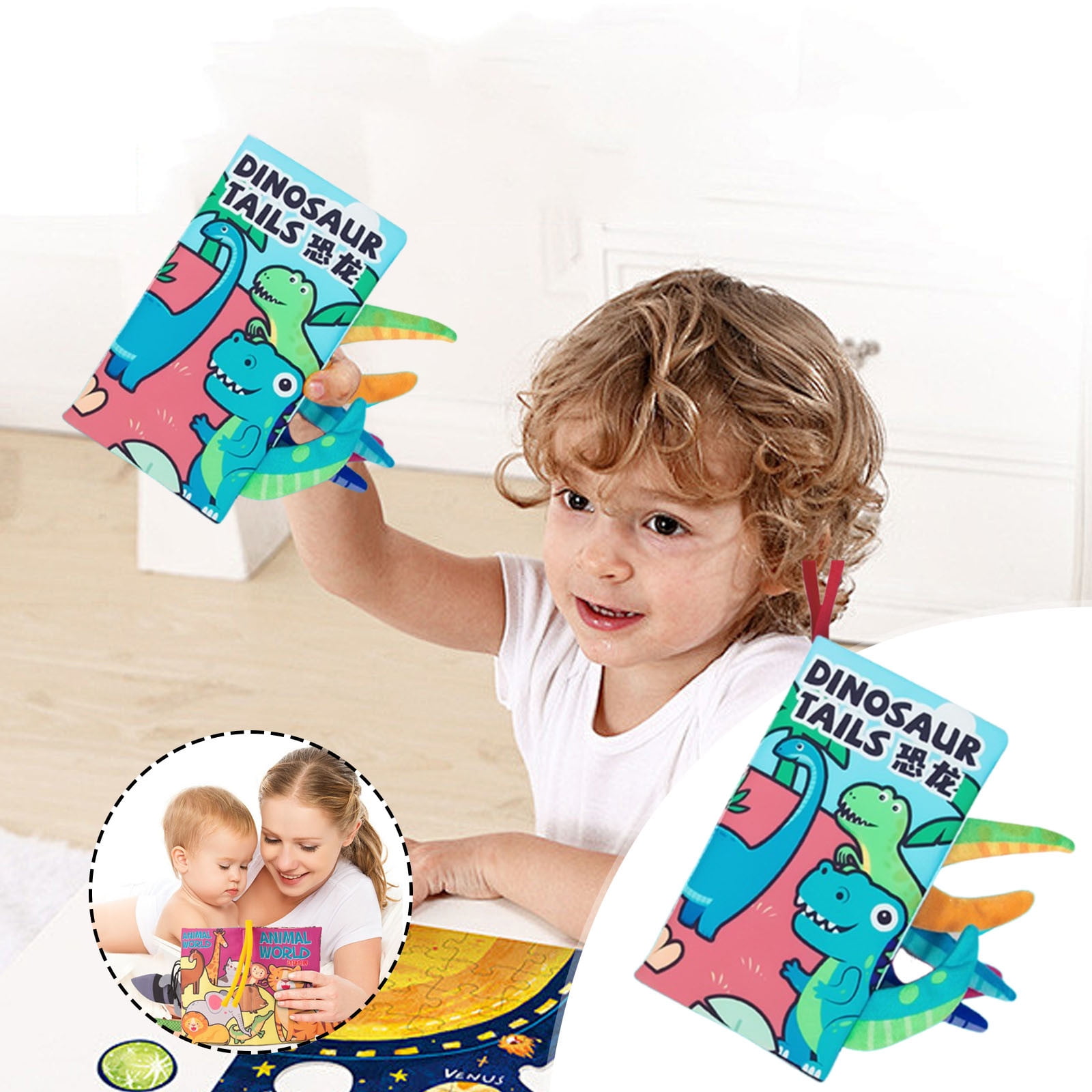 RuiJiao Infant Early Learning Interactive Tail Cloth Tearing Toys ...