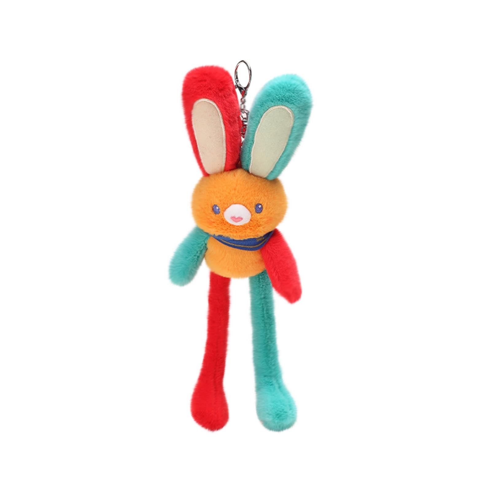 RuiJiao Interactive Plush Rabbit Keychain - Fun Pulling Action, Soft ...