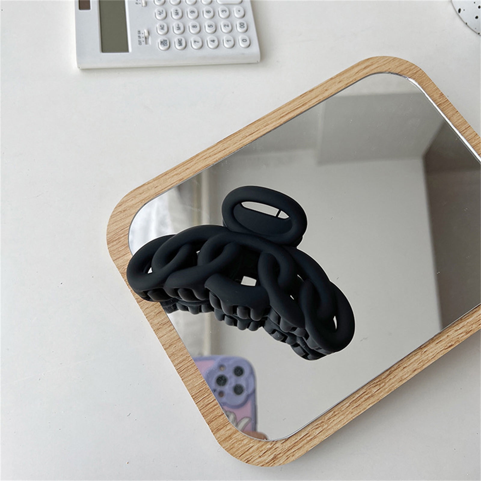 RuiJiao Korean Style Solid Color Hair Claw, Thick Hair Big Hair Pins ...