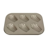 RuiJiao Madeleine Pans for Baking, 6 Cavity Shell Shape Baking Mold ...
