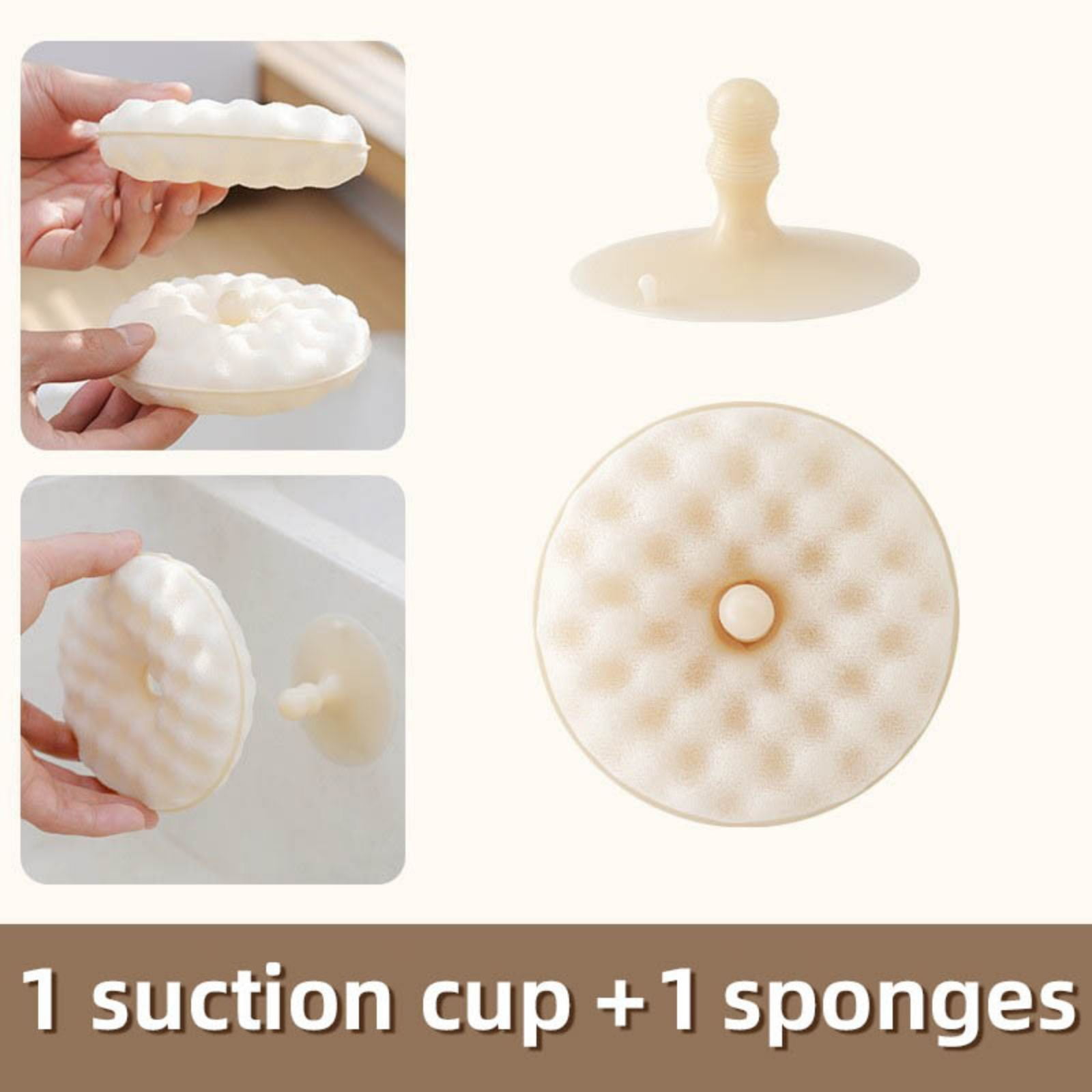 RuiJiao Multi-Purpose Kitchen Sponge Brush - Dual-Sided Cleaning Tool ...