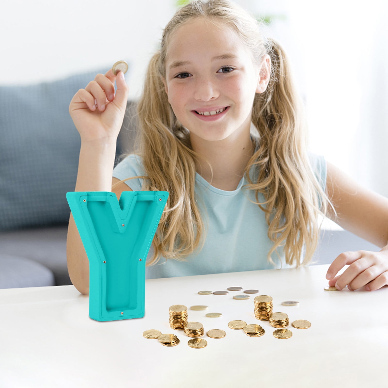 RuiJiao Personalized Wooden Letter Piggy Bank - Creative Alphabet ...