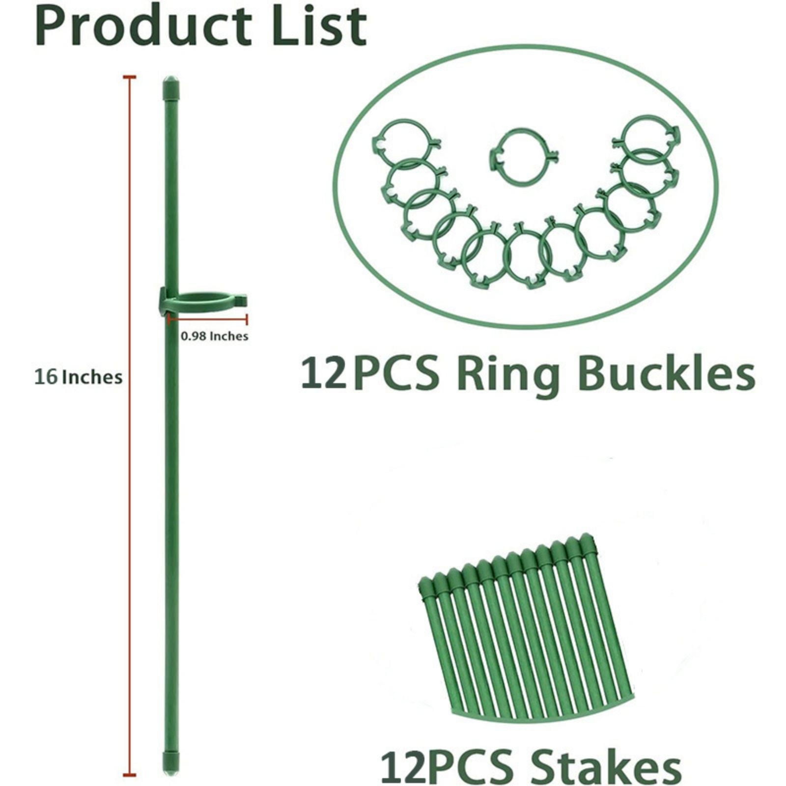 RuiJiao Plant Support Stakes Garden Orchid Sticks Extended Plant Poles ...