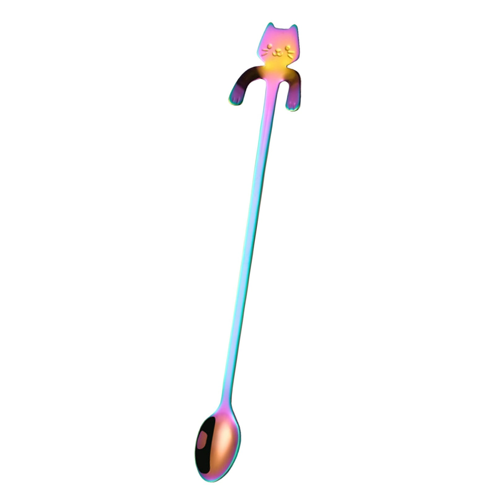 RuiJiao Premium Long Handle Cat Spoon - 20cm Stainless Steel Milk ...