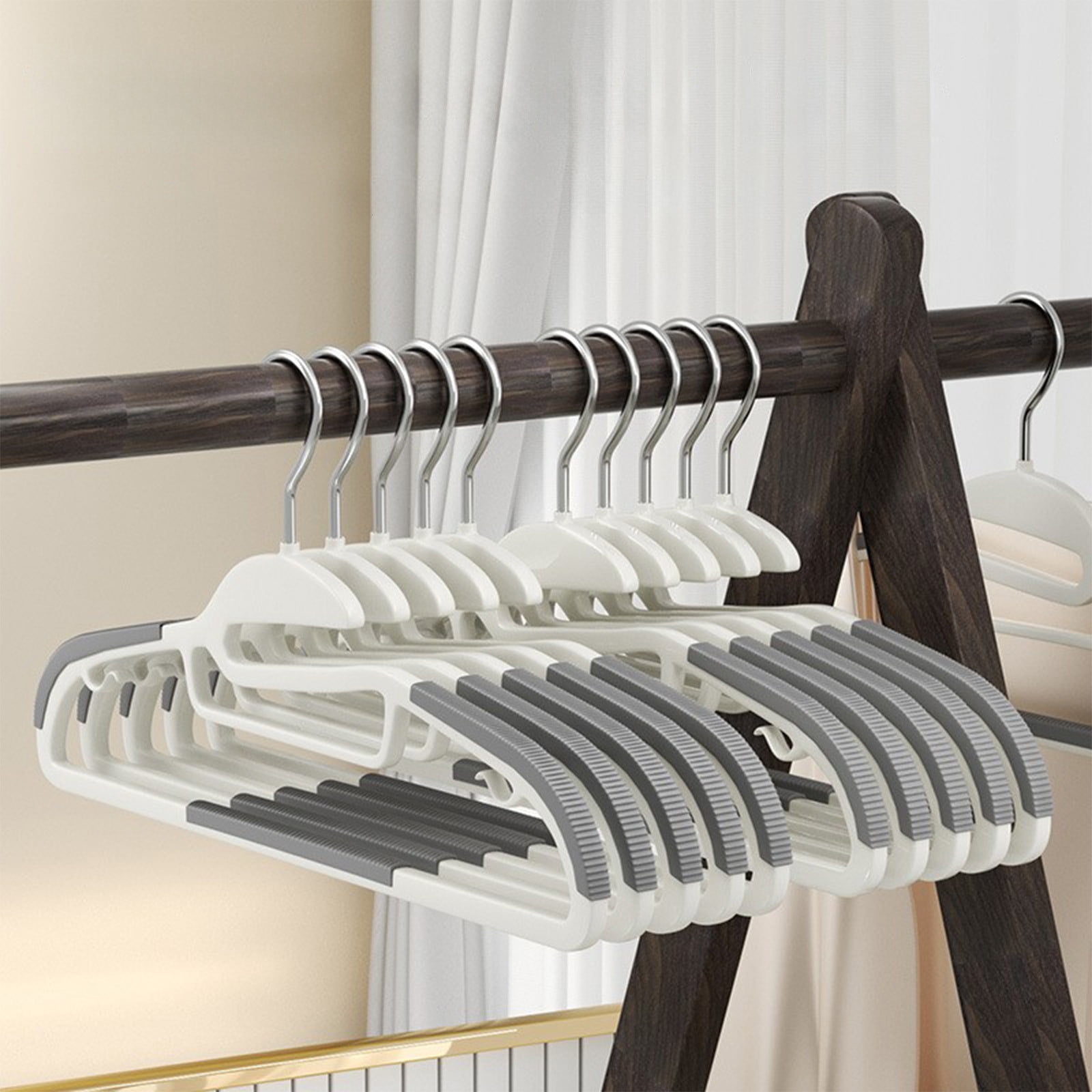 RuiJiao Premium Non-Slip Clothes Hangers - Fish Mouth Design, Non ...