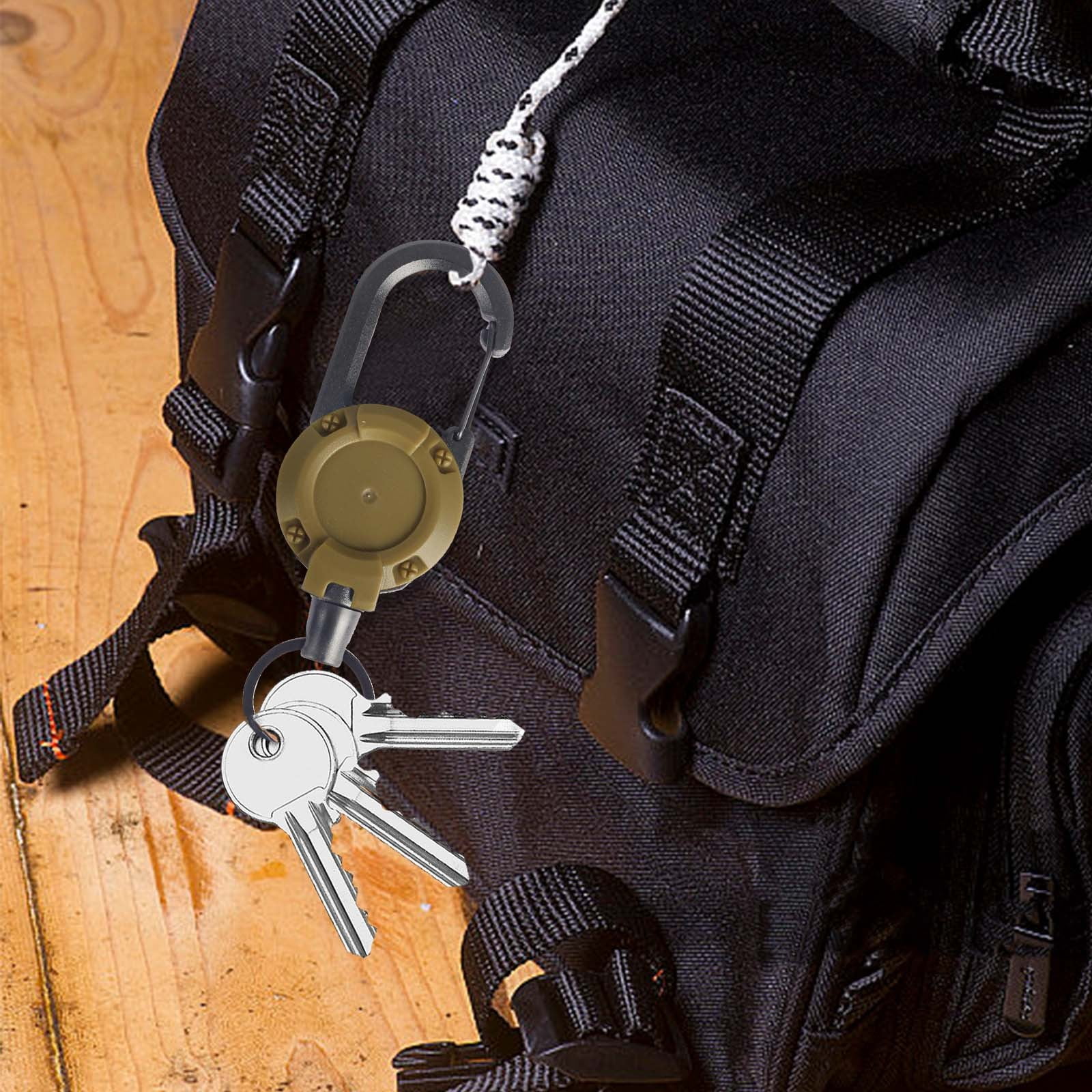 RuiJiao Retractable Keychain Key Holder-Rings, Convenient Spring Buckle ...
