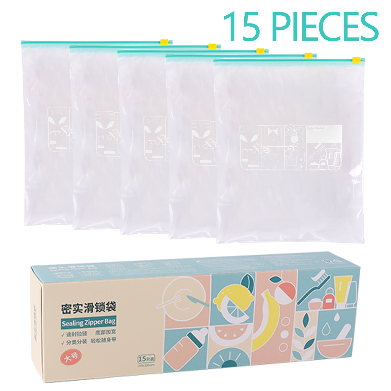 RuiJiao Reusable Food Preservation Bags with Slip Lock - Eco-Friendly ...