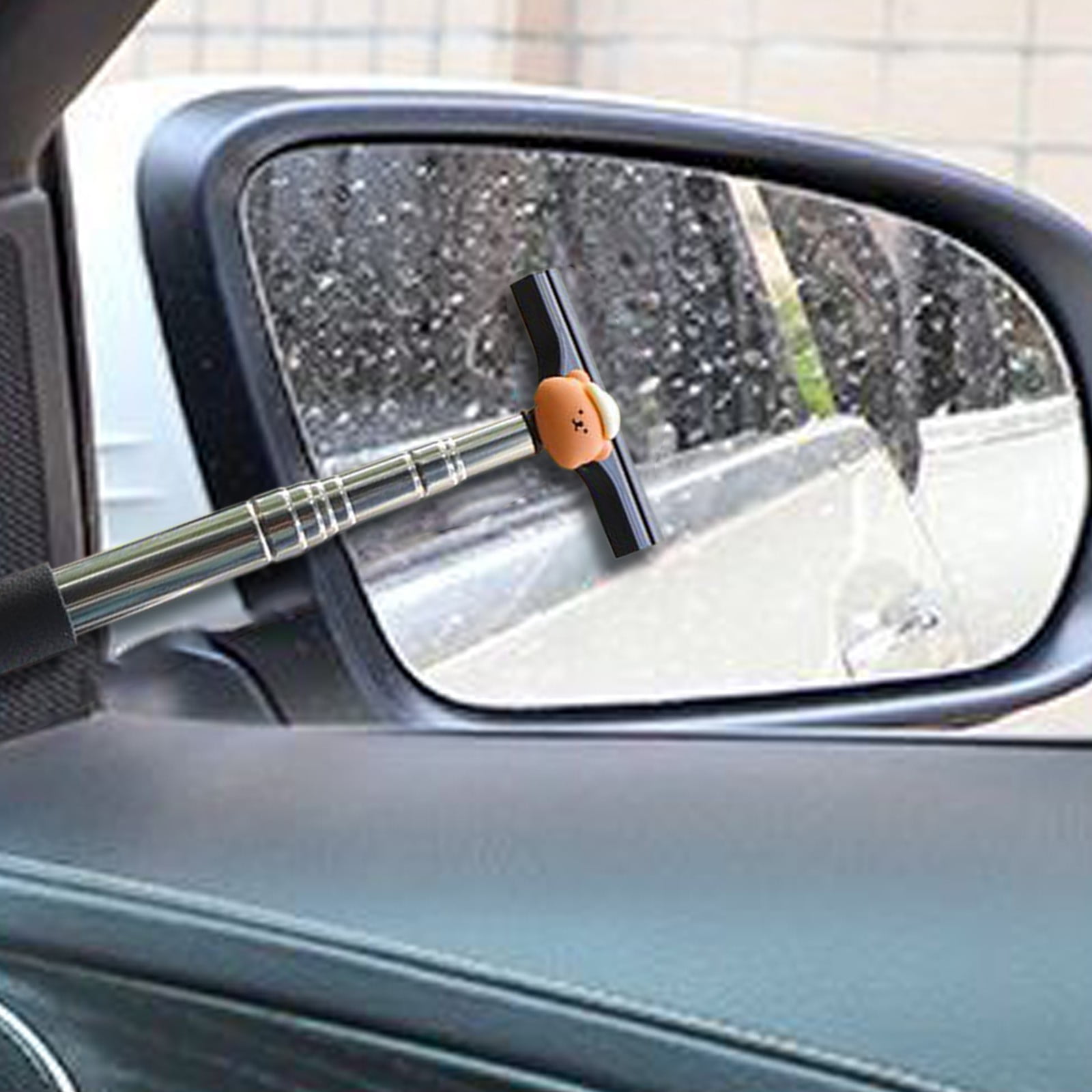 RuiJiao Side Mirror Squeegee, Car Mirror Squeegee, Retractable Car Rearview Mirror Wiper for All ...