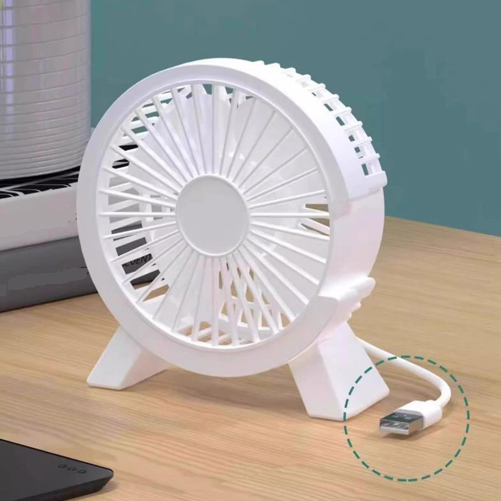 RuiJiao Silent Desk Fan, Portable Electric Table Desktop Air Circulator ...