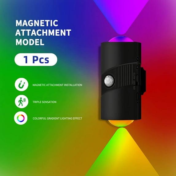 RuiJiao Smart RGB Gradient Ambient Light with Motion Sensor, Magnetic ...