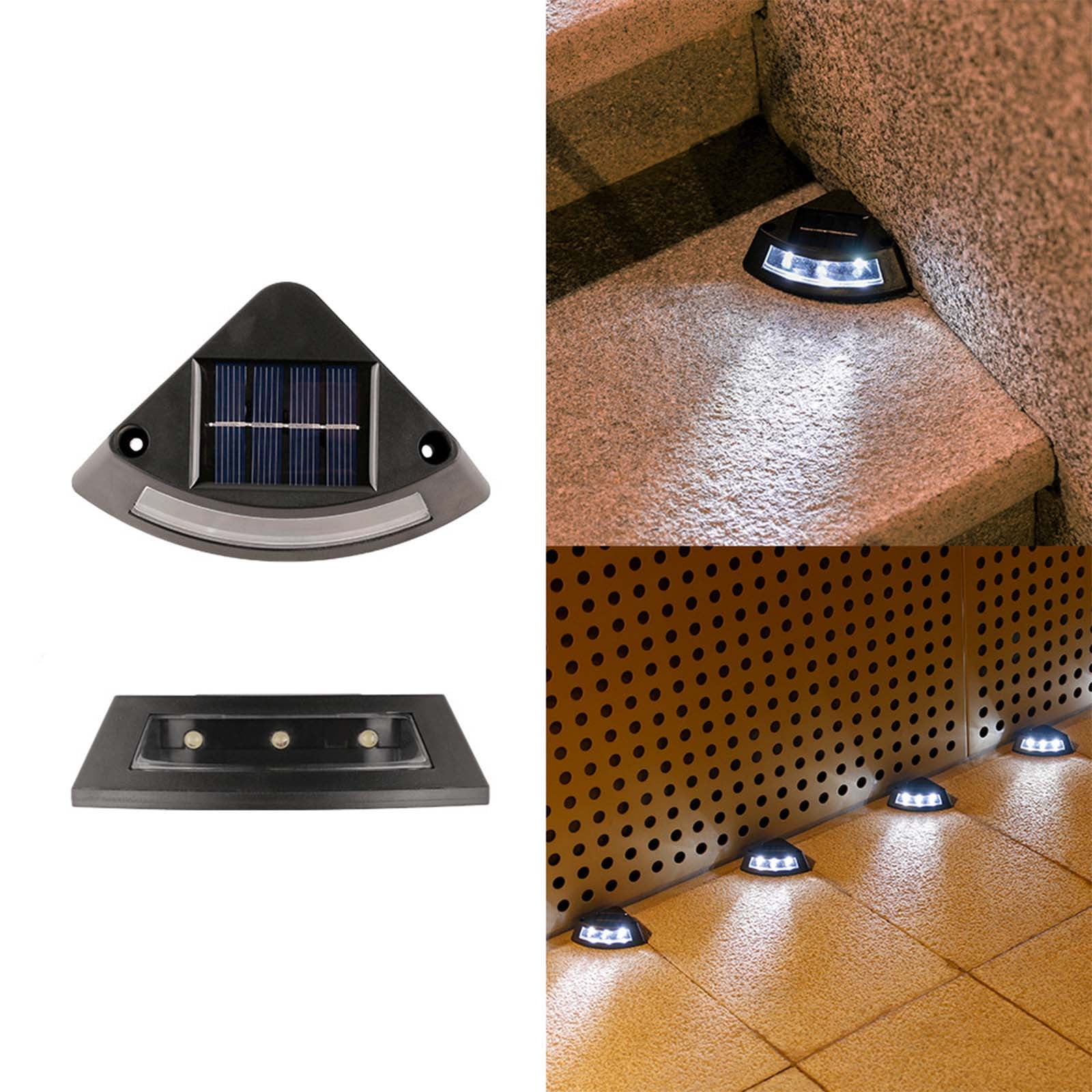 RuiJiao Solar Step Lights Waterproof Outdoor Stair Lights, Solar Deck ...