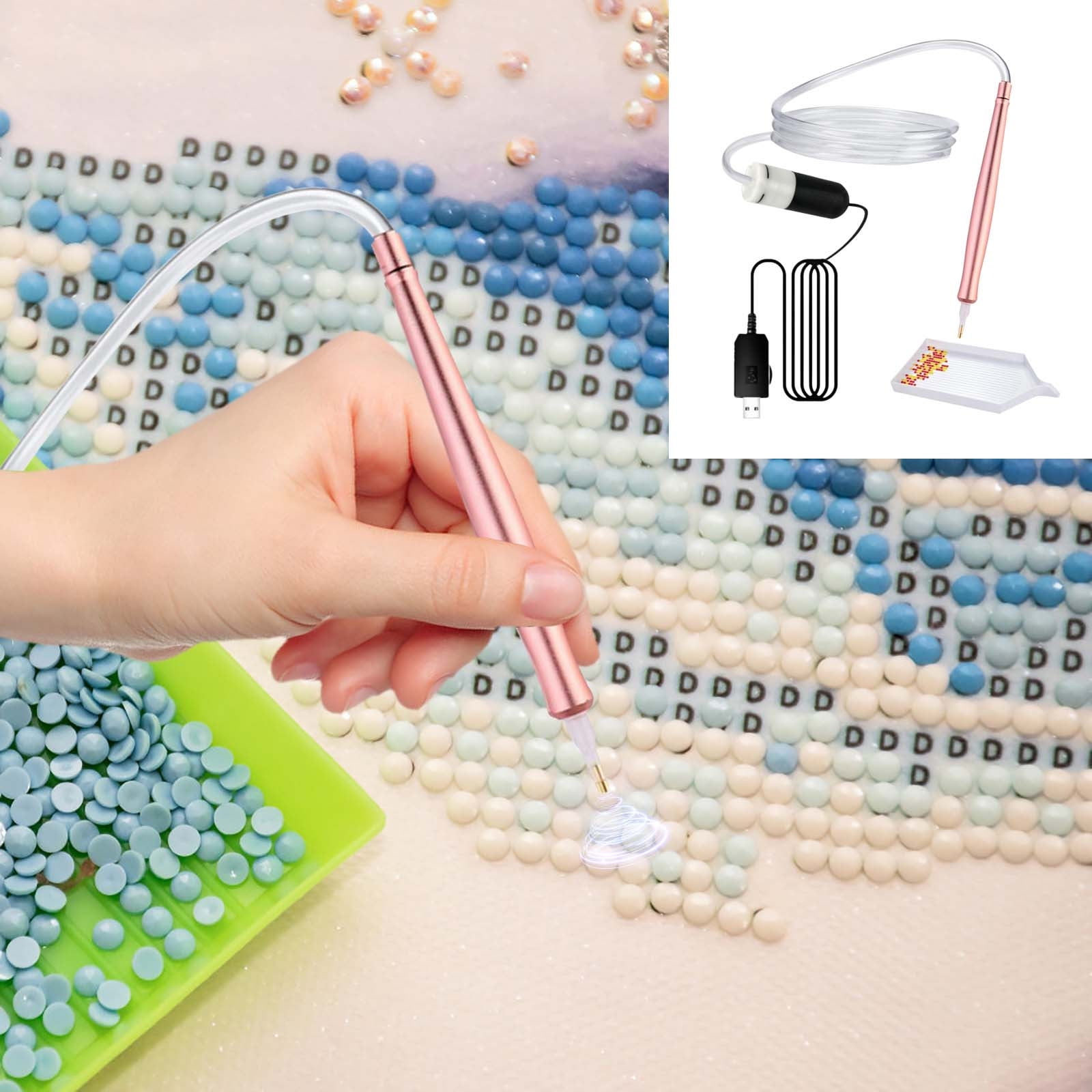 RuiJiao Vacuum Diamond Painting Pen Set Complete Kit with Ergonomic ...