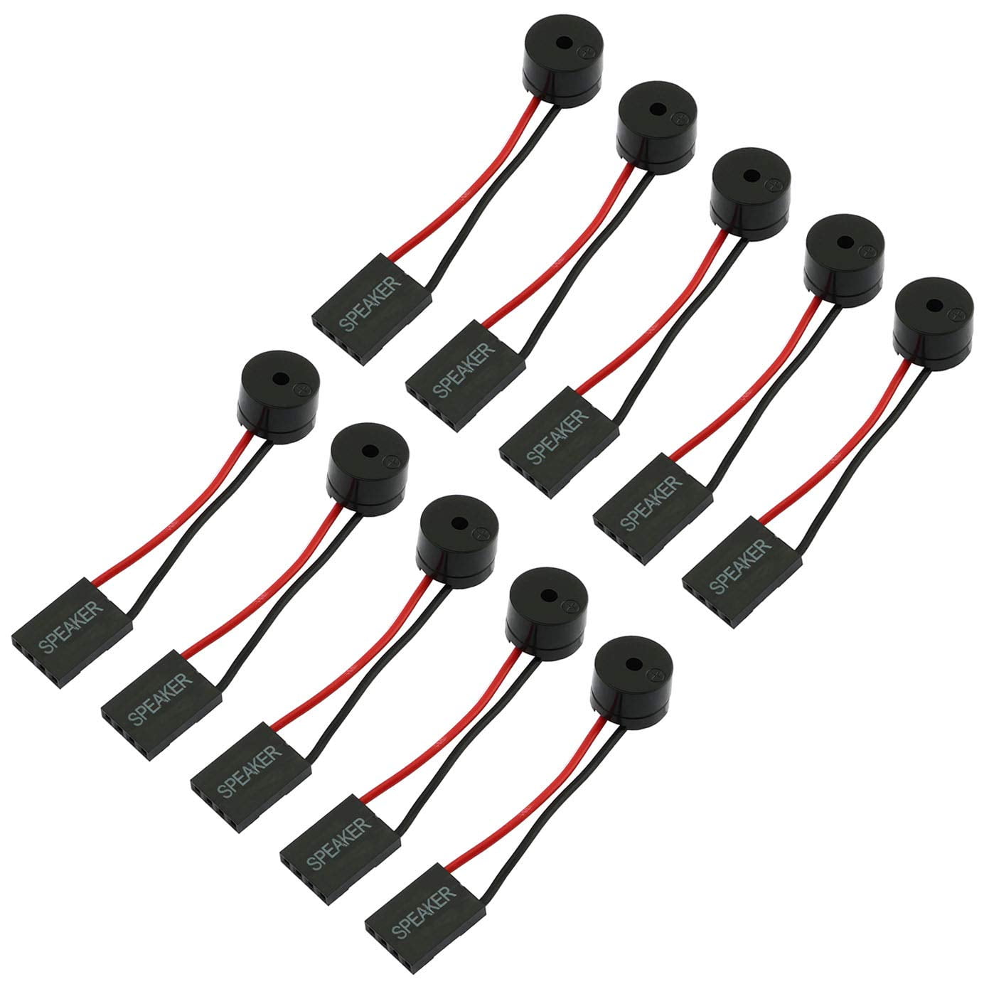 RuiLing 10-Pack Mini Plug KEF16 Speaker 4 Pin Desktop Computer Case PC Motherboard DIY Internal ...