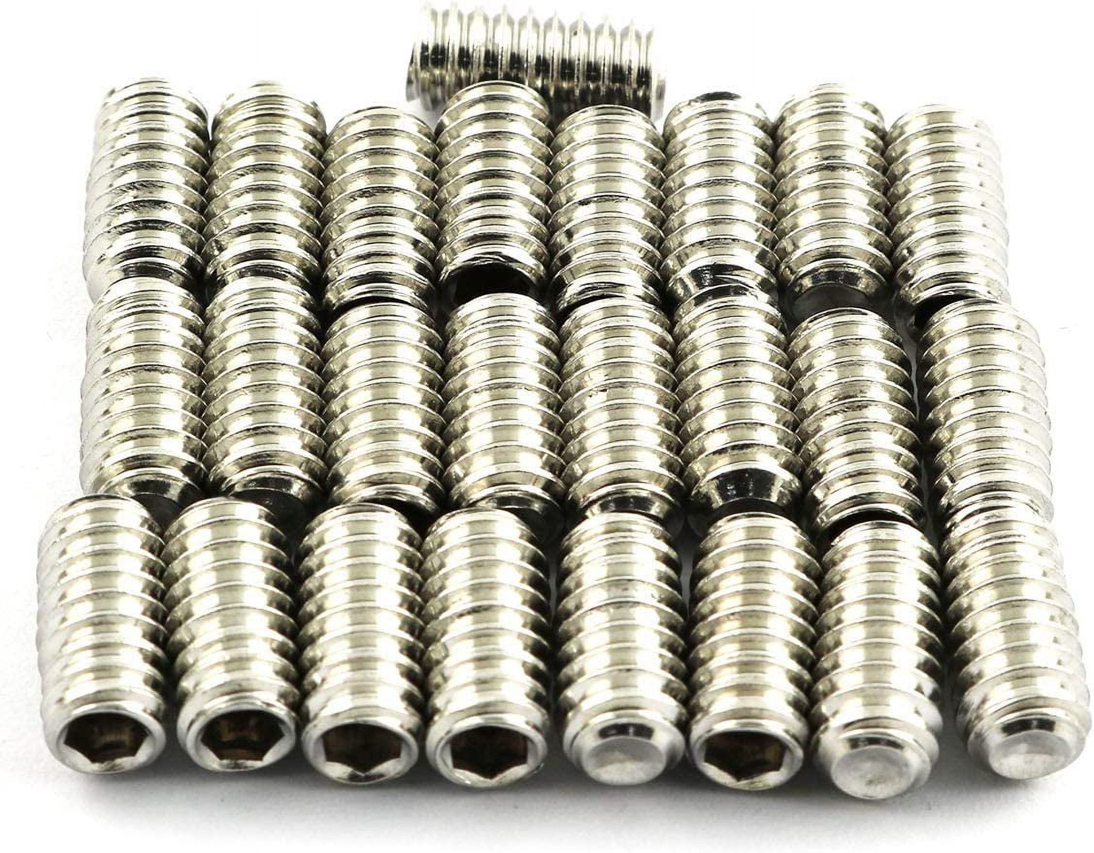 RuiLing 25PCS 1/4-20x1/2" Hexagon Hex Socket Set Screws 304 Stainless ...