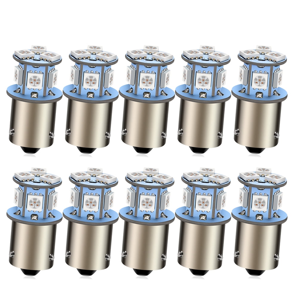 Ruiandsion 10pcs BAU15S LED Turn Signal Bulbs 6V Non-Polarity Amber ...