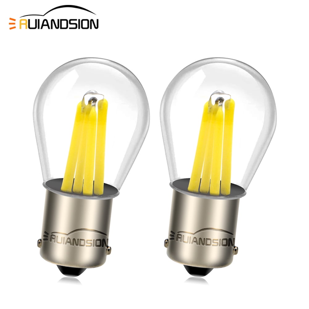 Ruiandsion 1156 LED Bulbs White 24V AC/DC Single Contact LED Backup ...