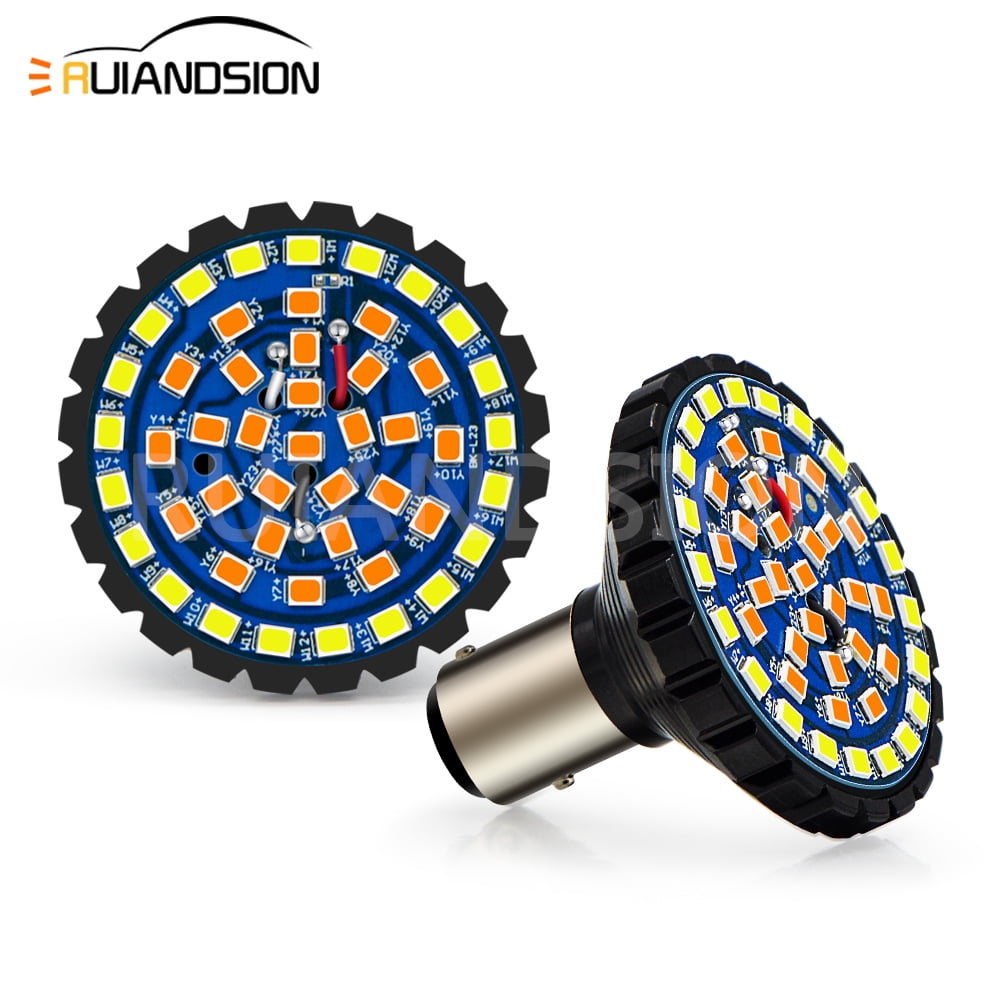 Ruiandsion 1157 Harley Davidson LED Light Bulb Kit - Halo Ring White ...