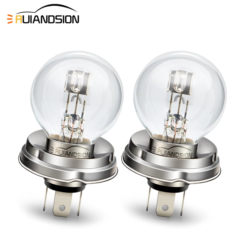 Ruiandsion 12V P45T Halogen Bulb 45/40W Warm White High/Low Beam ...