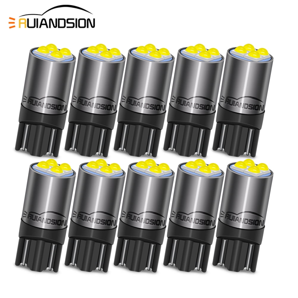 Ruiandsion 194 LED Bulb White 168 T10 2825 5SMD No Polarity Replacement ...