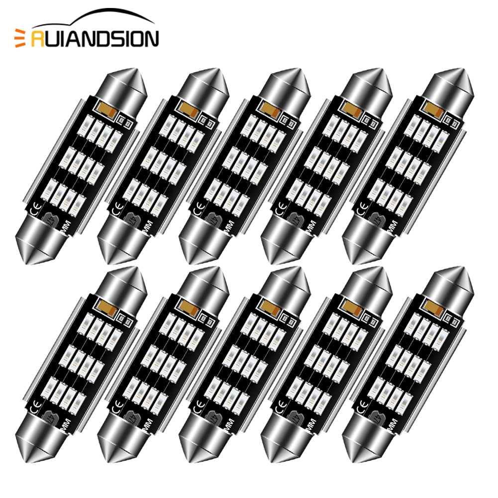 Ruiandsion 211-2 578 LED Bulbs, Festoon Green Super Bright 41mm/42mm ...
