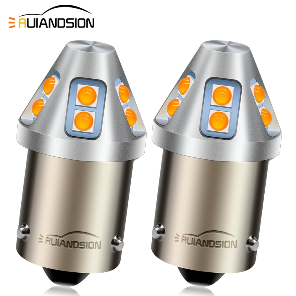 Ruiandsion 2pcs BAU15D LED Bulbs 12V Super Bright 3030 12SMD LED Lamp ...