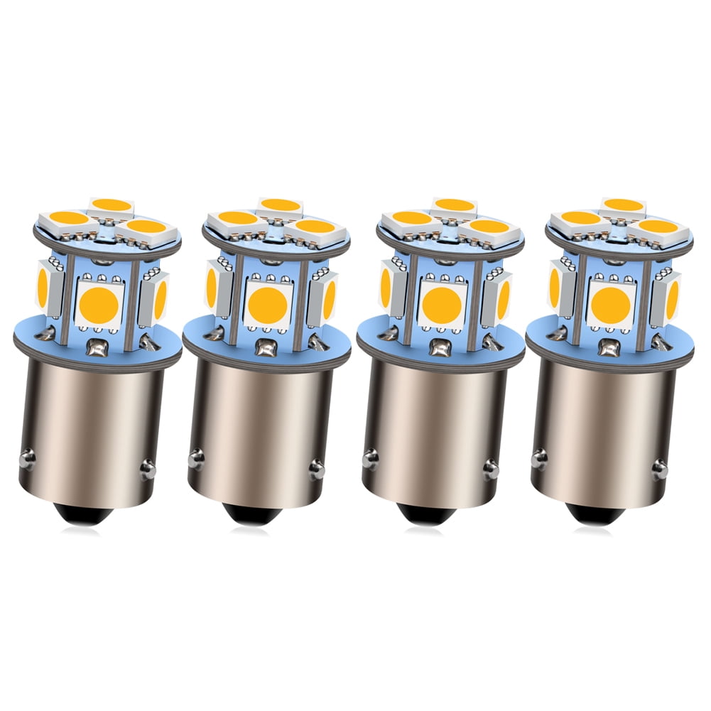Ruiandsion 4pcs BAU15S LED Turn Signal Bulbs 24V Non-Polarity Warm ...