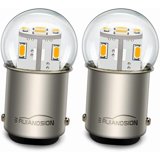 Ruiandsion BA15D LED Bulb 12V Warm White Replacement for Car Trailer ...