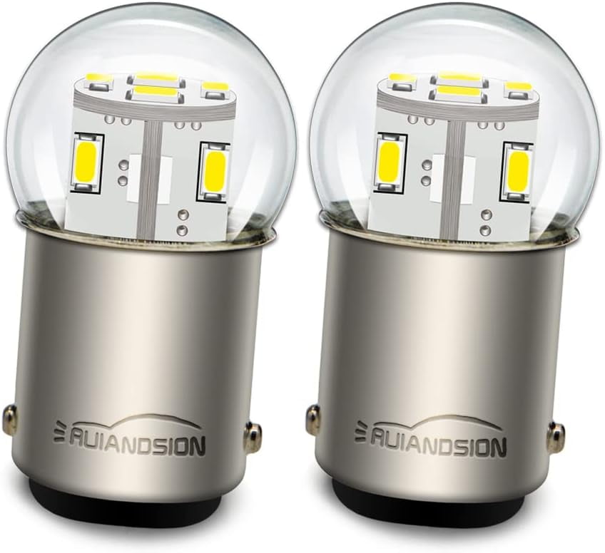 Ruiandsion BA15D LED Bulb 48V White Replacement for Car Trailer Marine ...