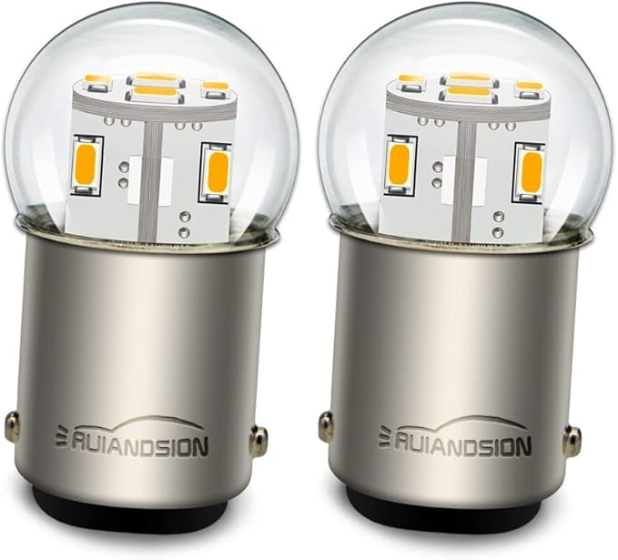 Ruiandsion BA15D LED Bulb 6V Warm White Replacement for Car Trailer ...