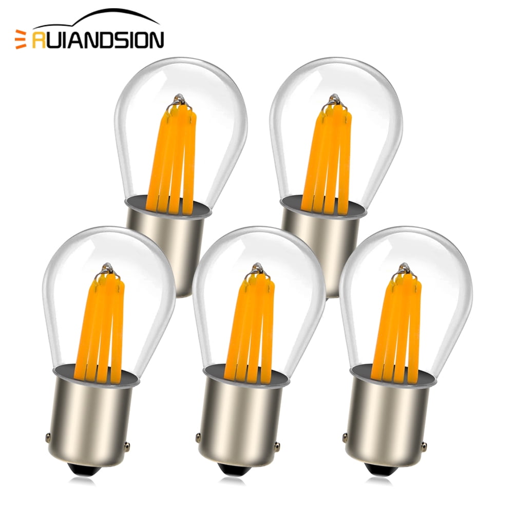 Ruiandsion BA15S 1156 LED Bulbs 24V AC/DC Warm White 2700K,Reverse Turn ...
