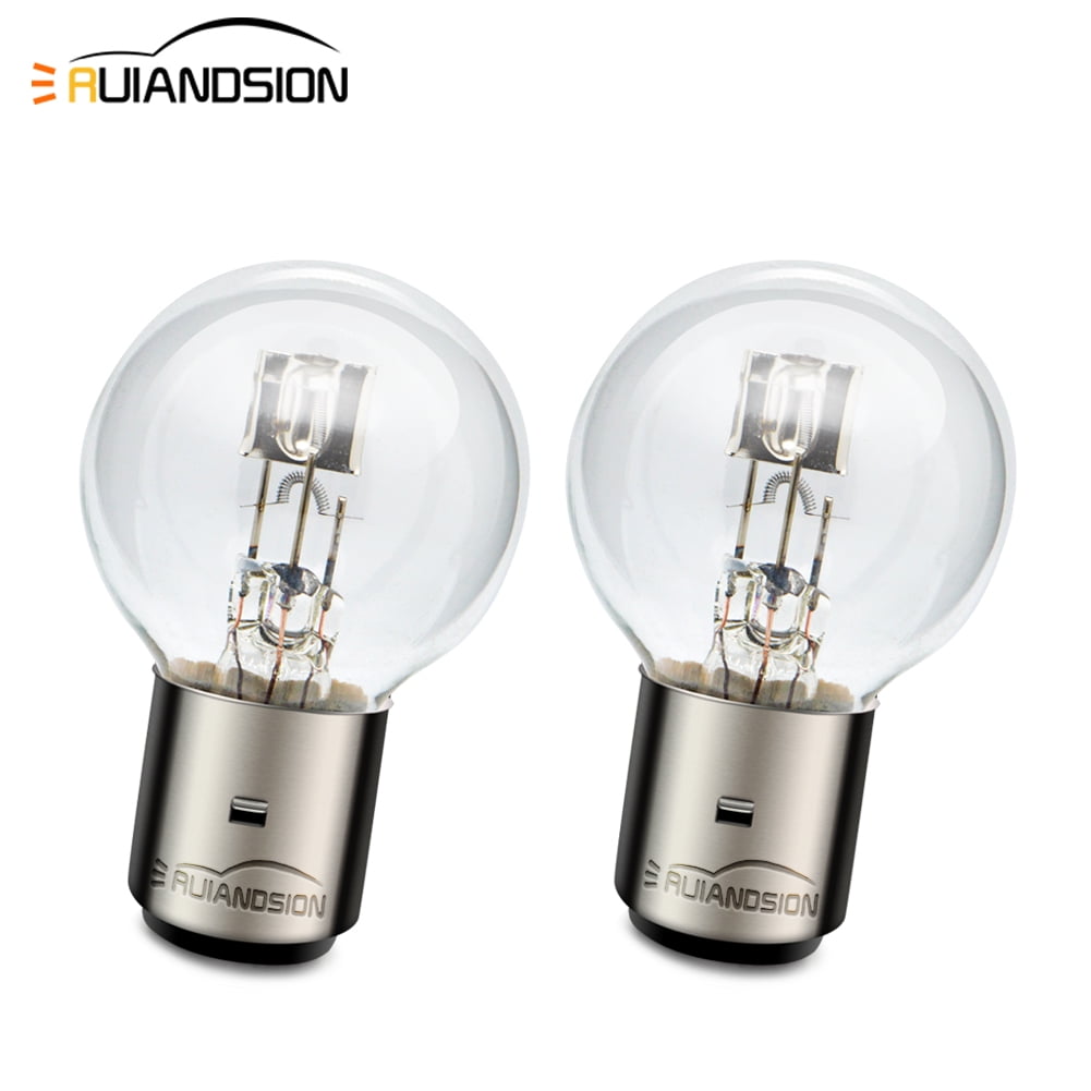Ruiandsion BA20D H6 Halogen Bulb 6V 45/40W Warm White High/Low Beam Car ...